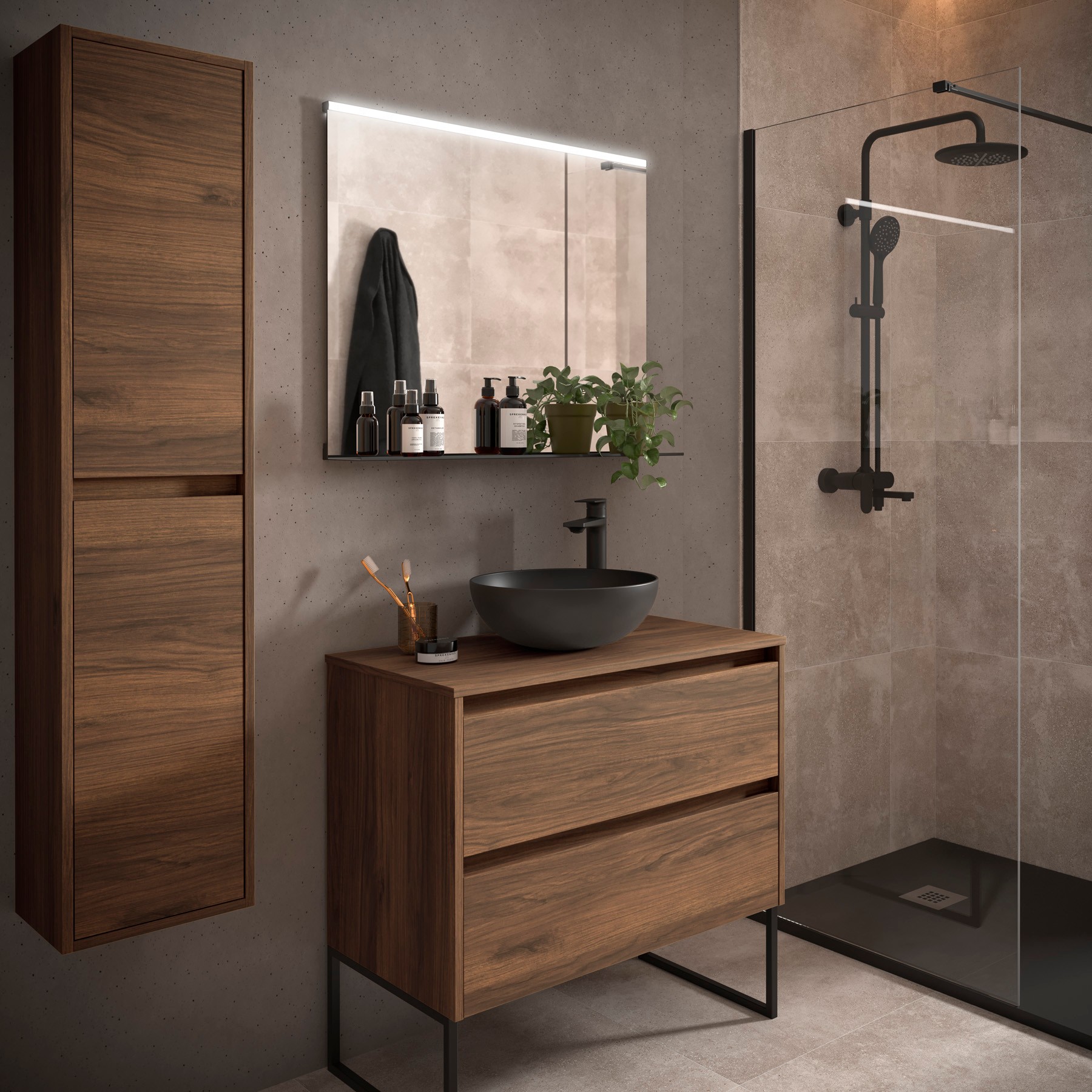 105504 | Salgar | Conjunto Noja 90 2C Natural ( Mueble + Encimera )